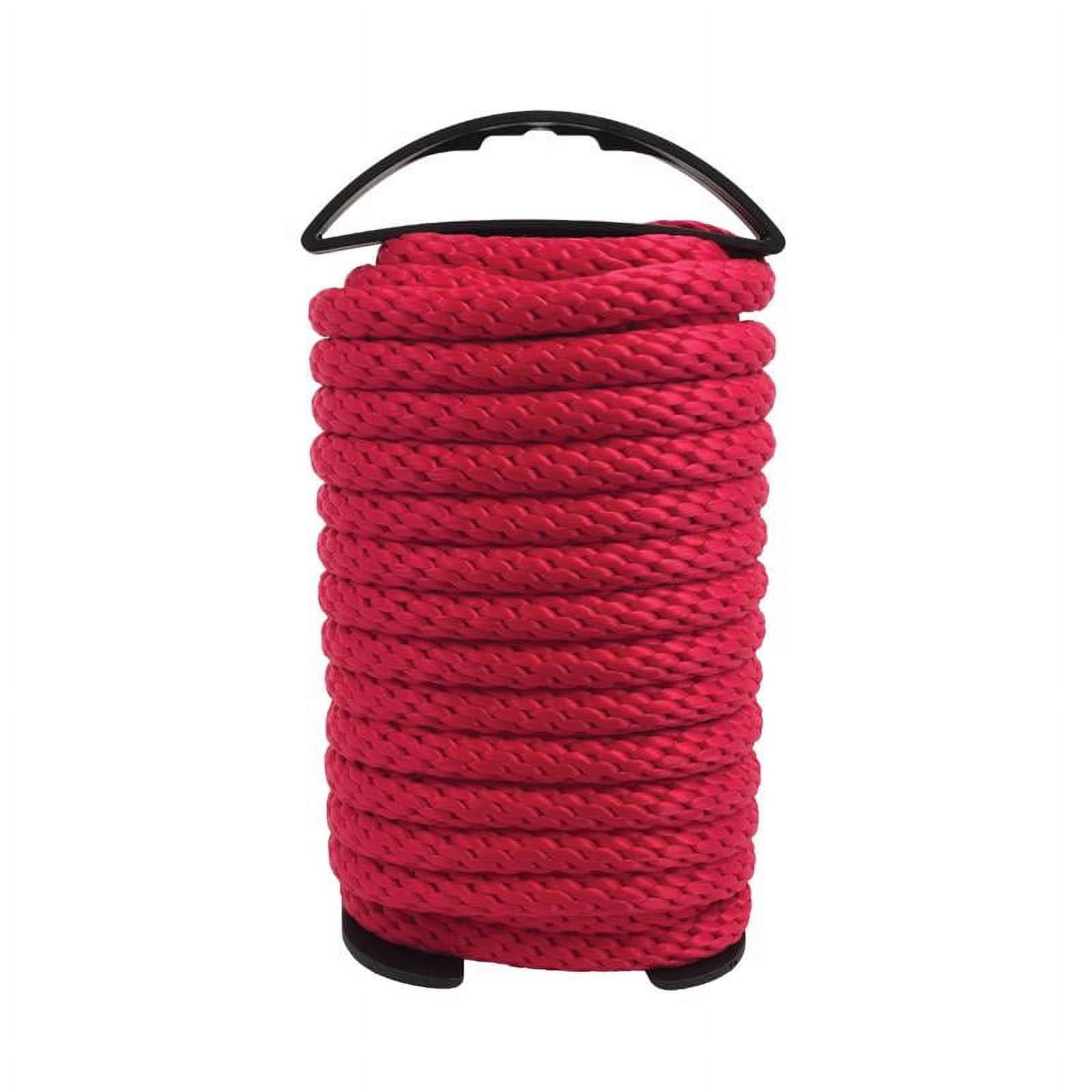 Koch 7023504 0.5 in. x 35 ft. Red Solid Braided Polypropylene Rope ...