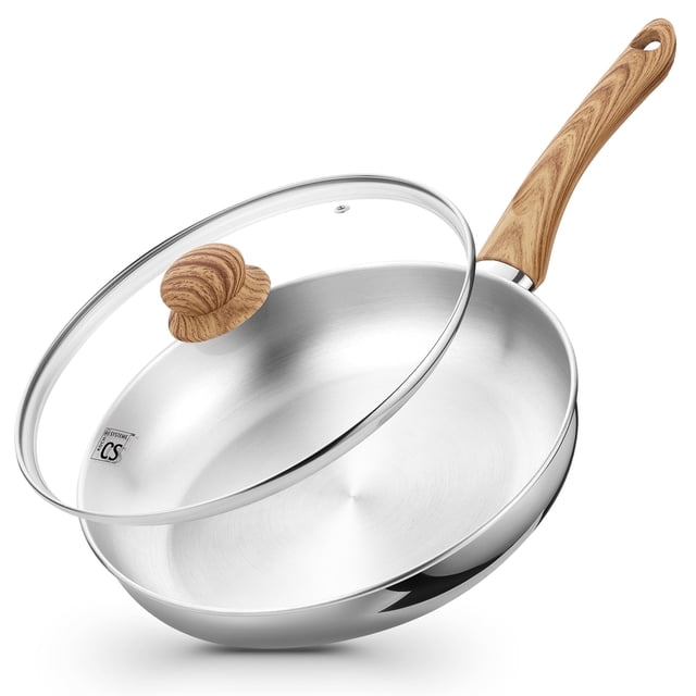 Koch Systeme CS 10 Inch Stainless Steel Frying Pan with Lid, Bakelite ...