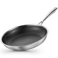Koch Systeme CS 8" Aluminum Frying Pan with Lid, Cream White, Oven Safe ...