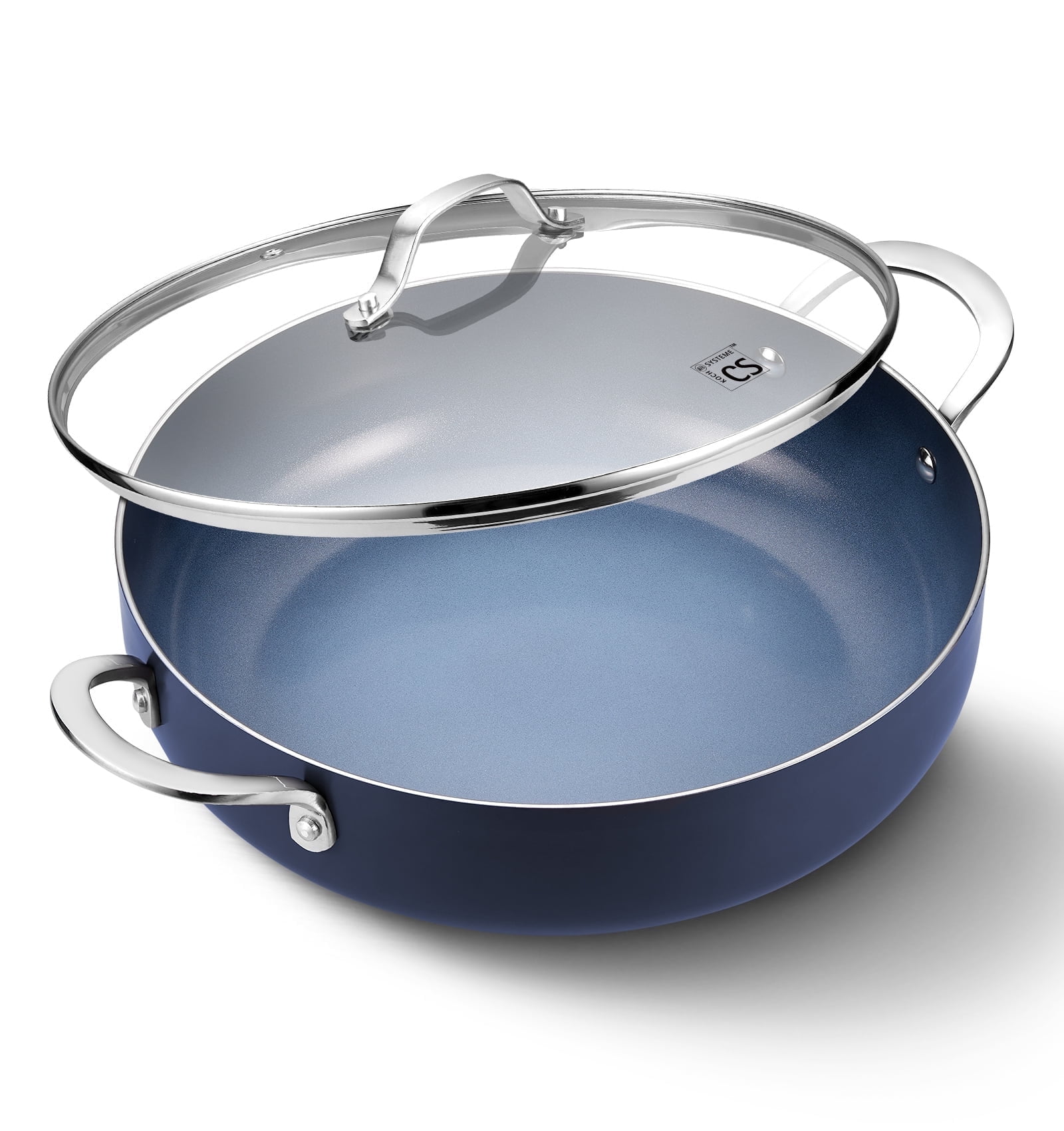 Koch Systeme CS 12 inch Nonstick Deep Frying Pan, Skillet with Ceramic ...