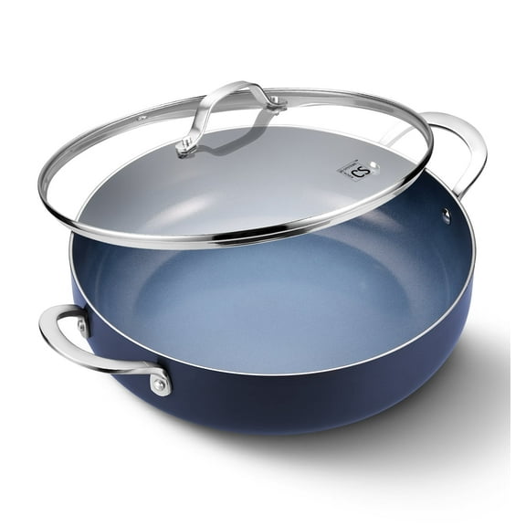Koch Systeme CS 12 inch Deep Frying Pan Stainless Steel with Lid, 6 ...