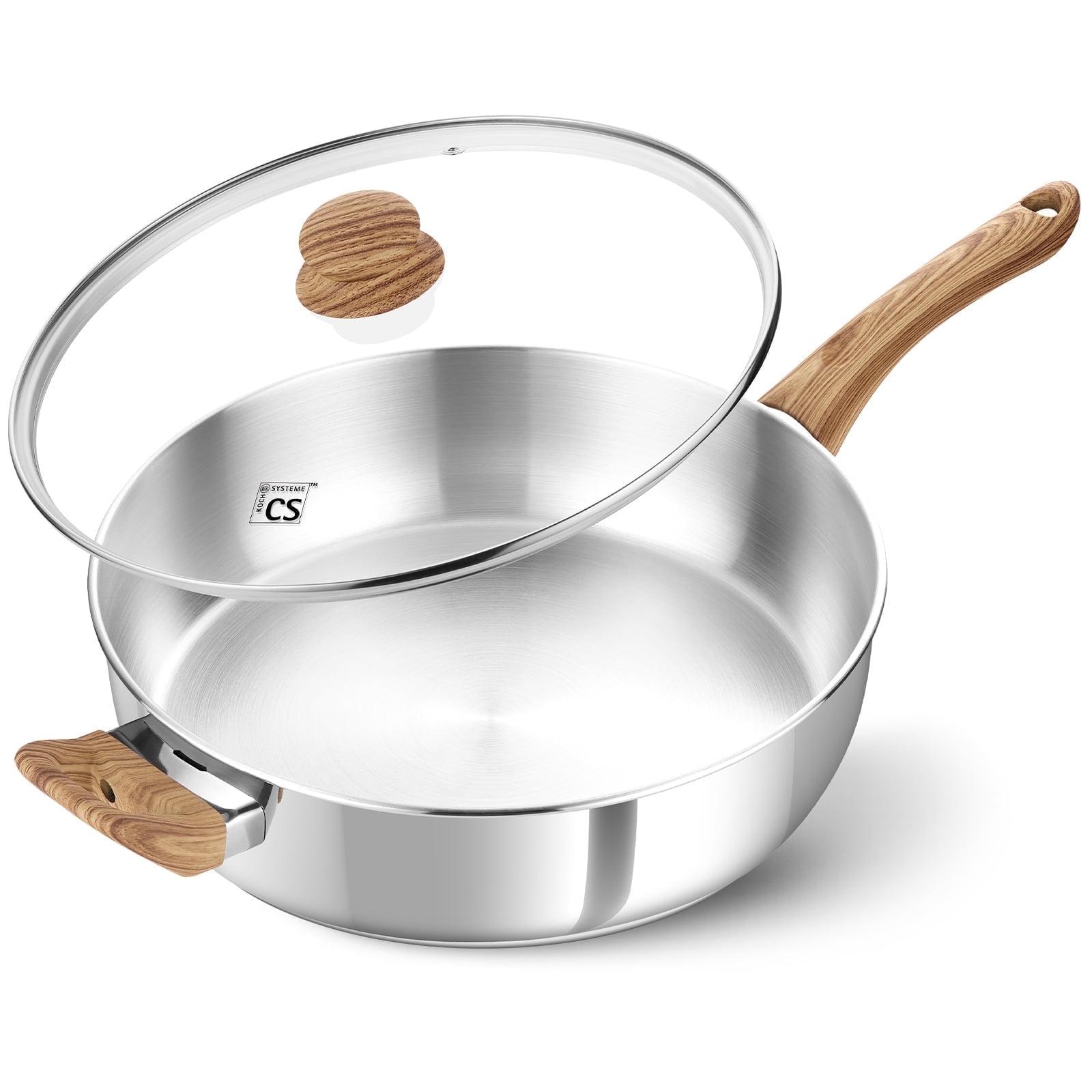 Koch Systeme CS 12 Inch Stainless Steel Deep Frying Pan with Lid ...