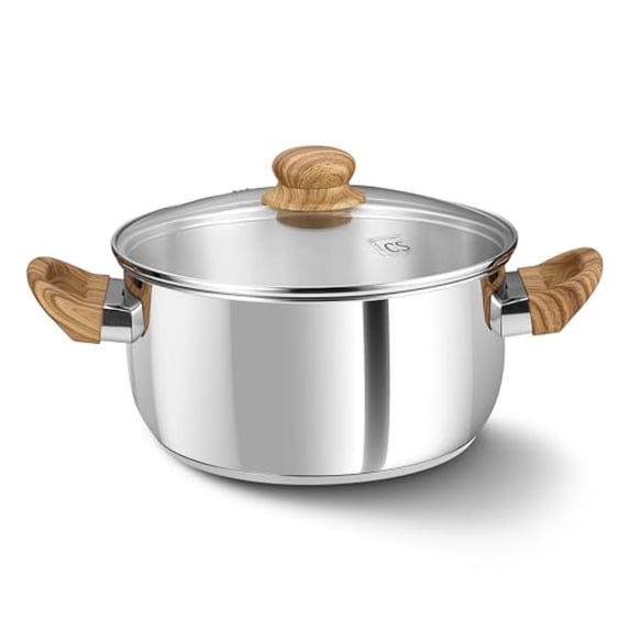Koch Systeme CS, Stainless Steel Stock Pot, 4QT, with Glass Lid ...