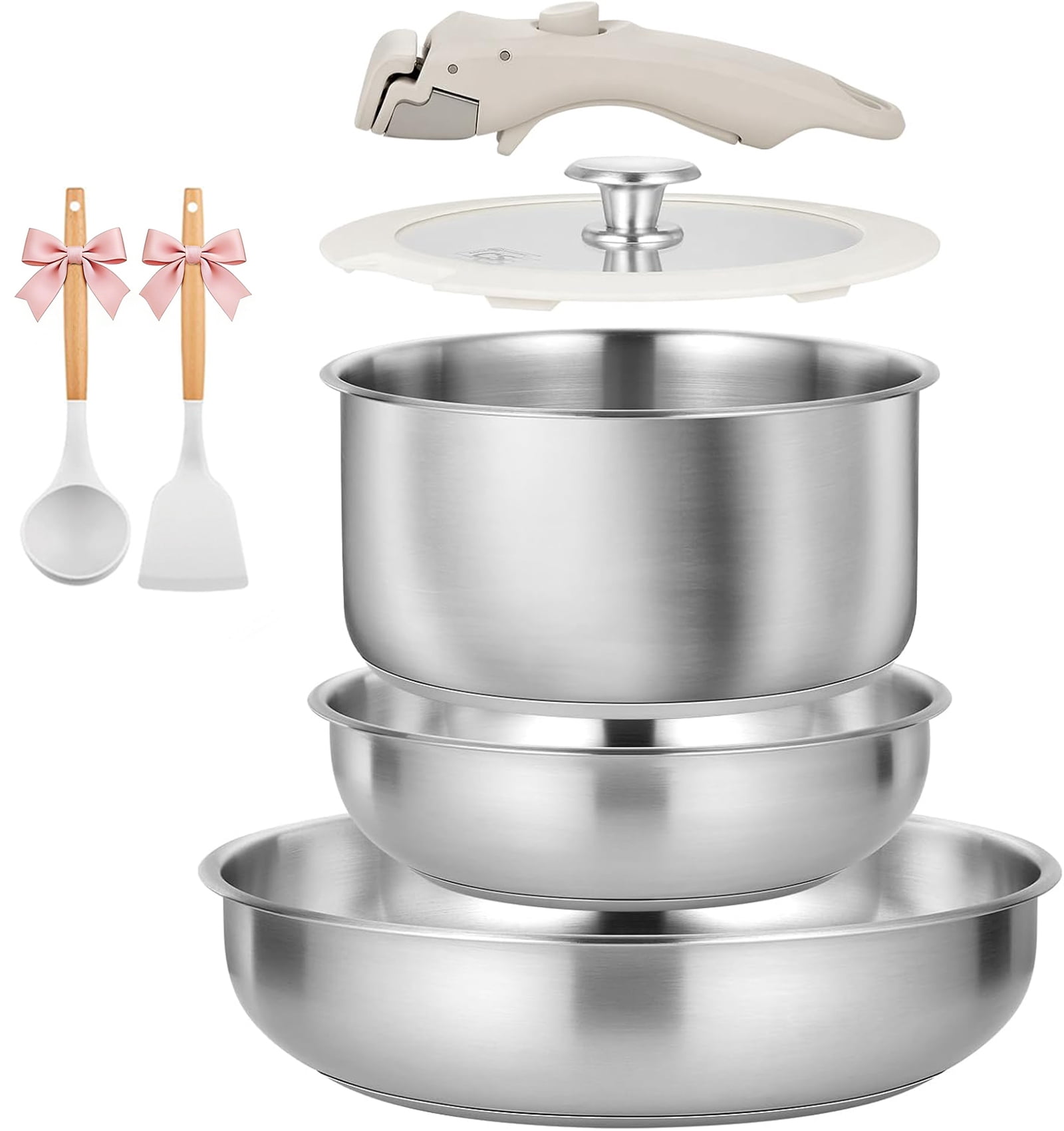Koch Systeme CS Stainless Steel Pots and Pans Set, 7 Piece Stainless ...