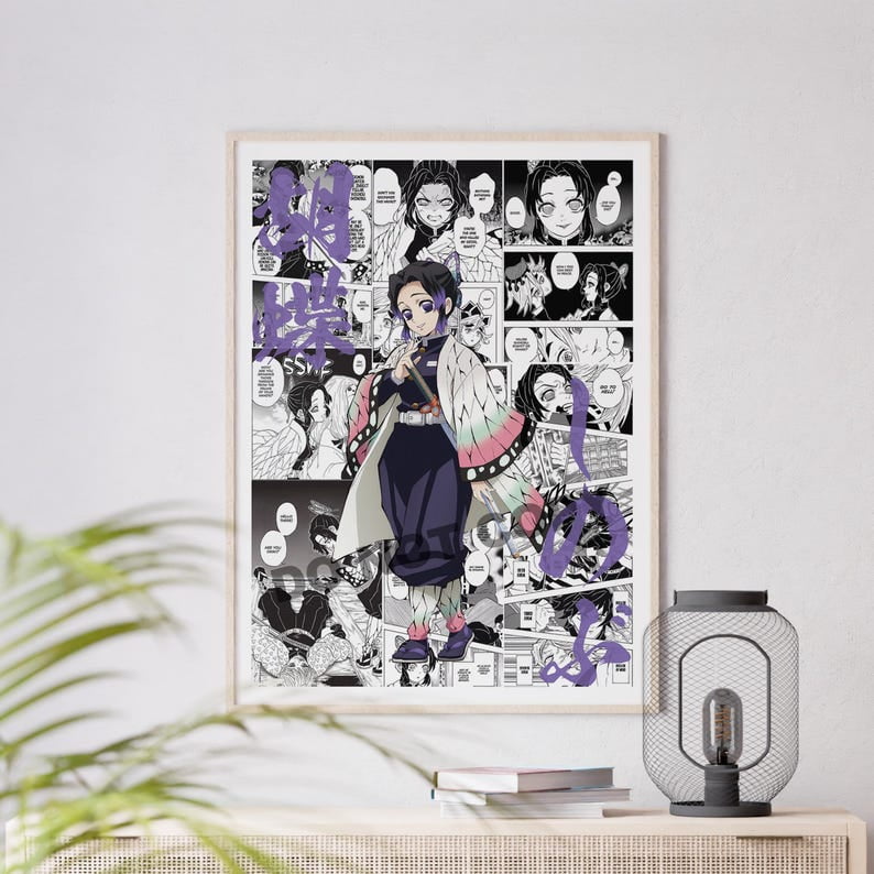 Kochou Shinobu Demon Slayer Poster Manga Panel Style Anime Wall Decor ...