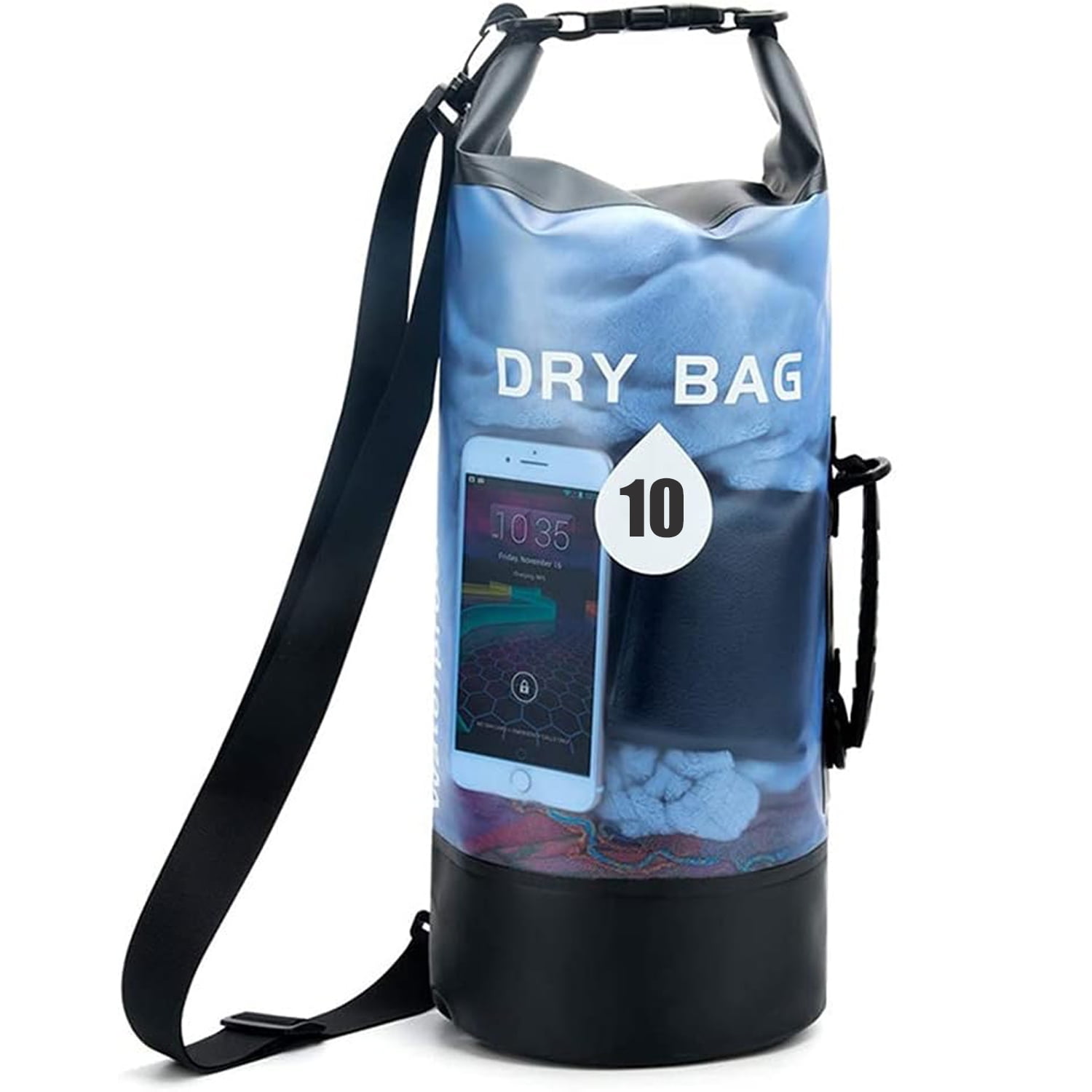 Wiher 10L/20L Waterproof Dry Bag，Dry Storage Bag Backpack with Kayaking ...