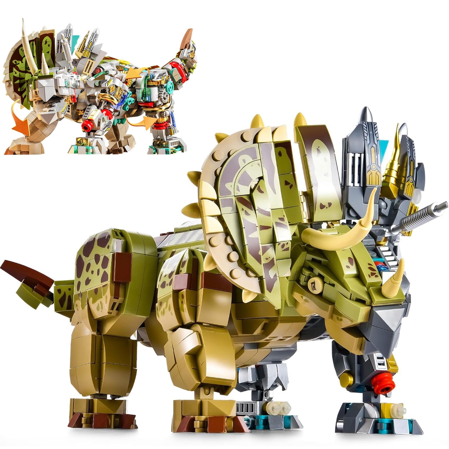 Kocwell Dinosaur Building Set, Triceratops Building Model Set, Adult ...