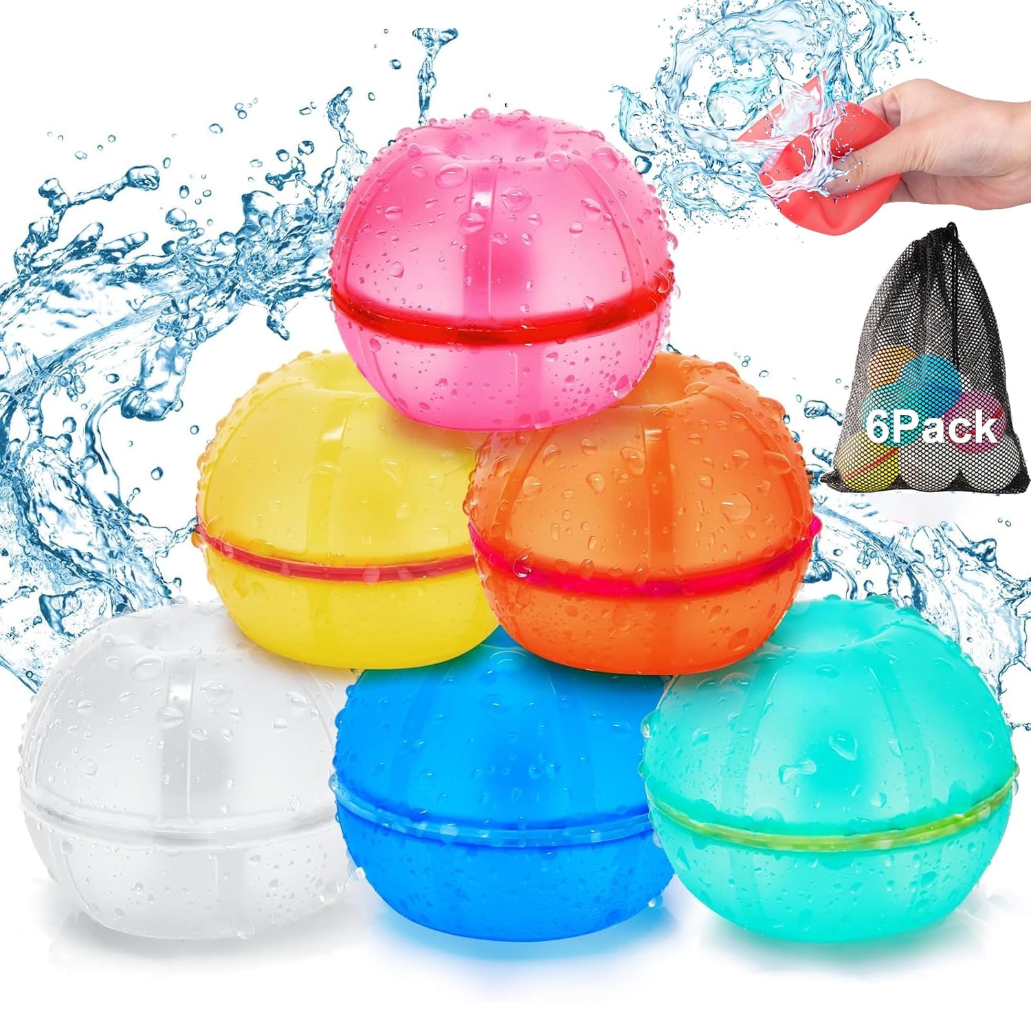Wiher Reusable Water Balls Toy, Summer Water Toy for Boys and Girls ...