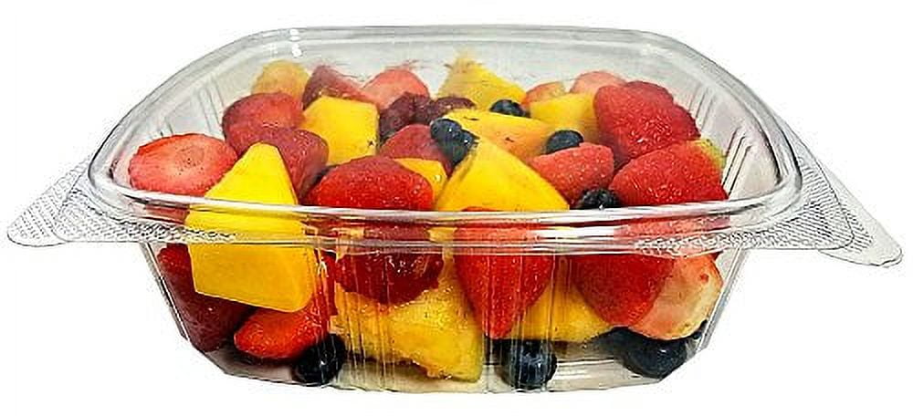 Koda Cup 48 oz. 3/4 Gallon-Size RPET Clear Plastic Hinged Lid Deli Meal ...