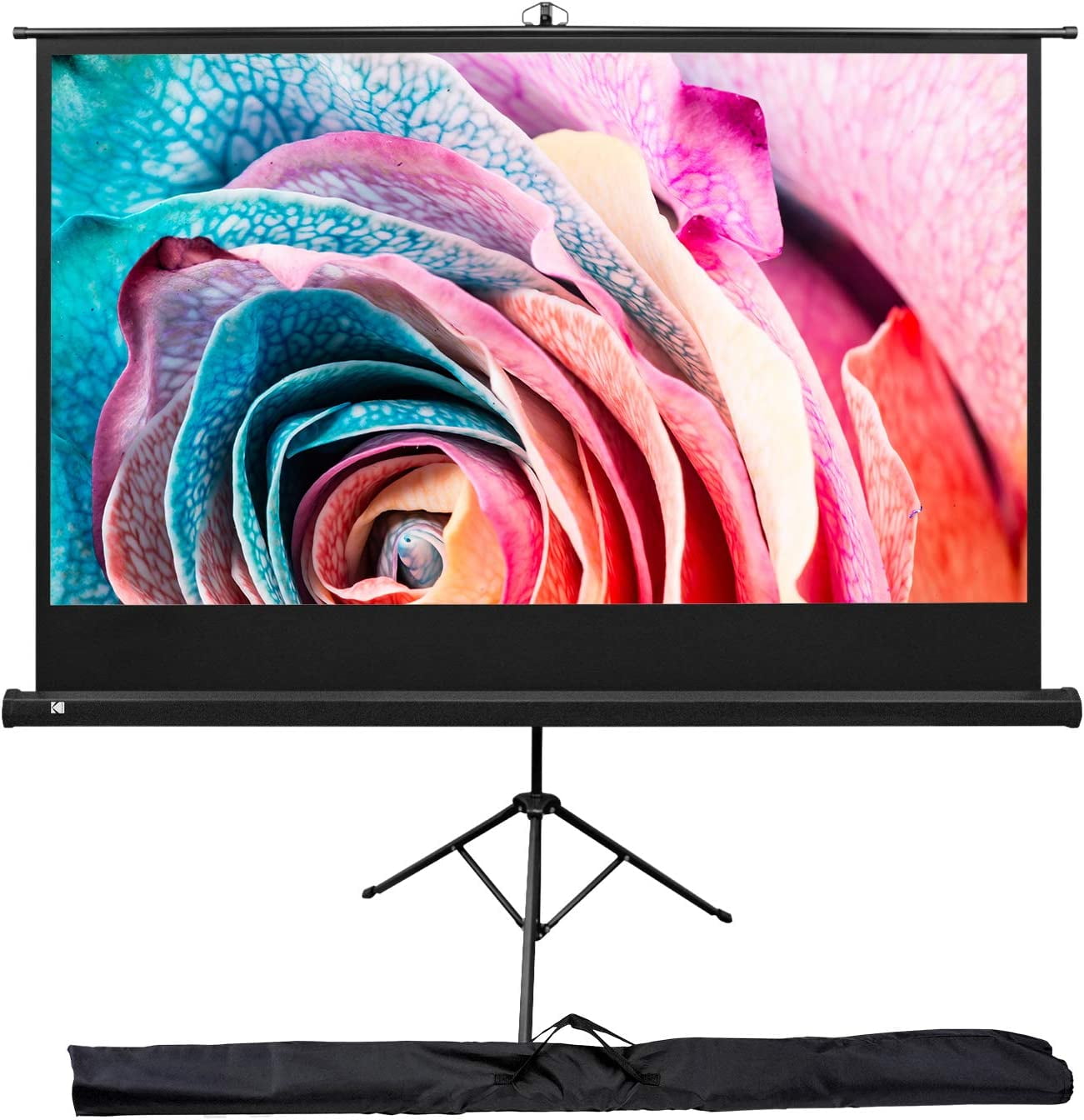 Kodak 100 in Matte White Portable Projector Screen for Indoor/Outdoor ...