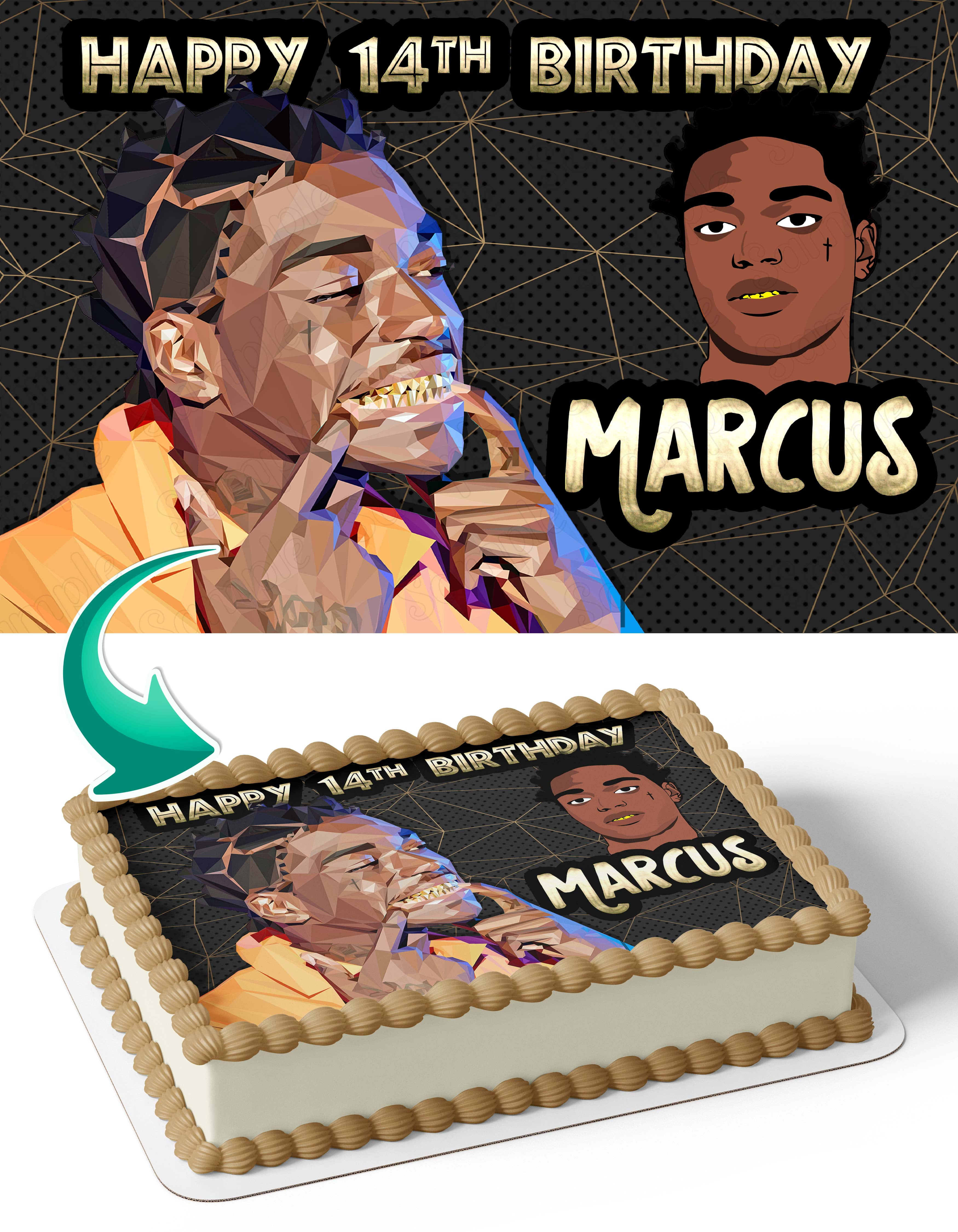 Kodak Black Rapper Music Edible Image Cake Topper Birthday Sheet Banner ...