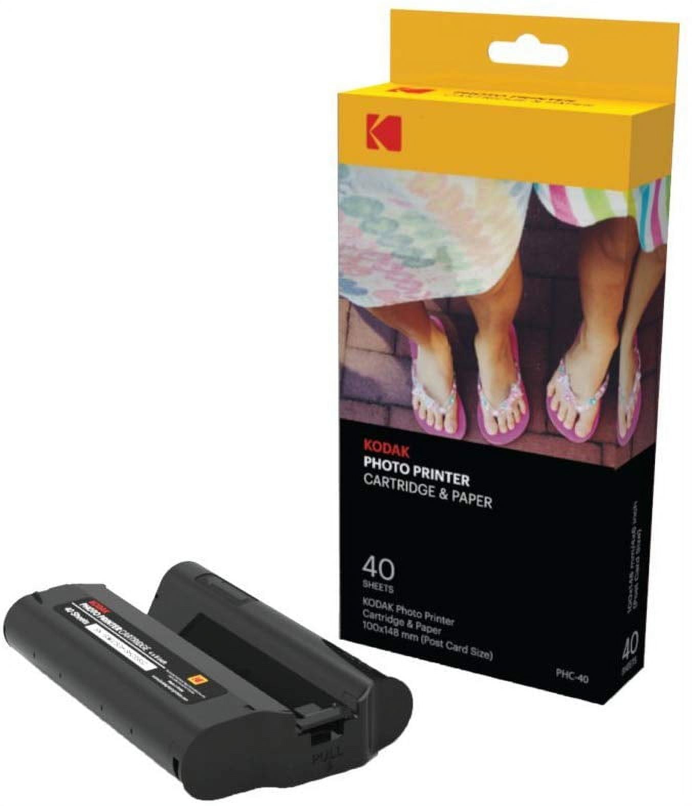 Kodak Dock & Wi-Fi Photo Printer with Ink Cartridge Refill & Photo ...