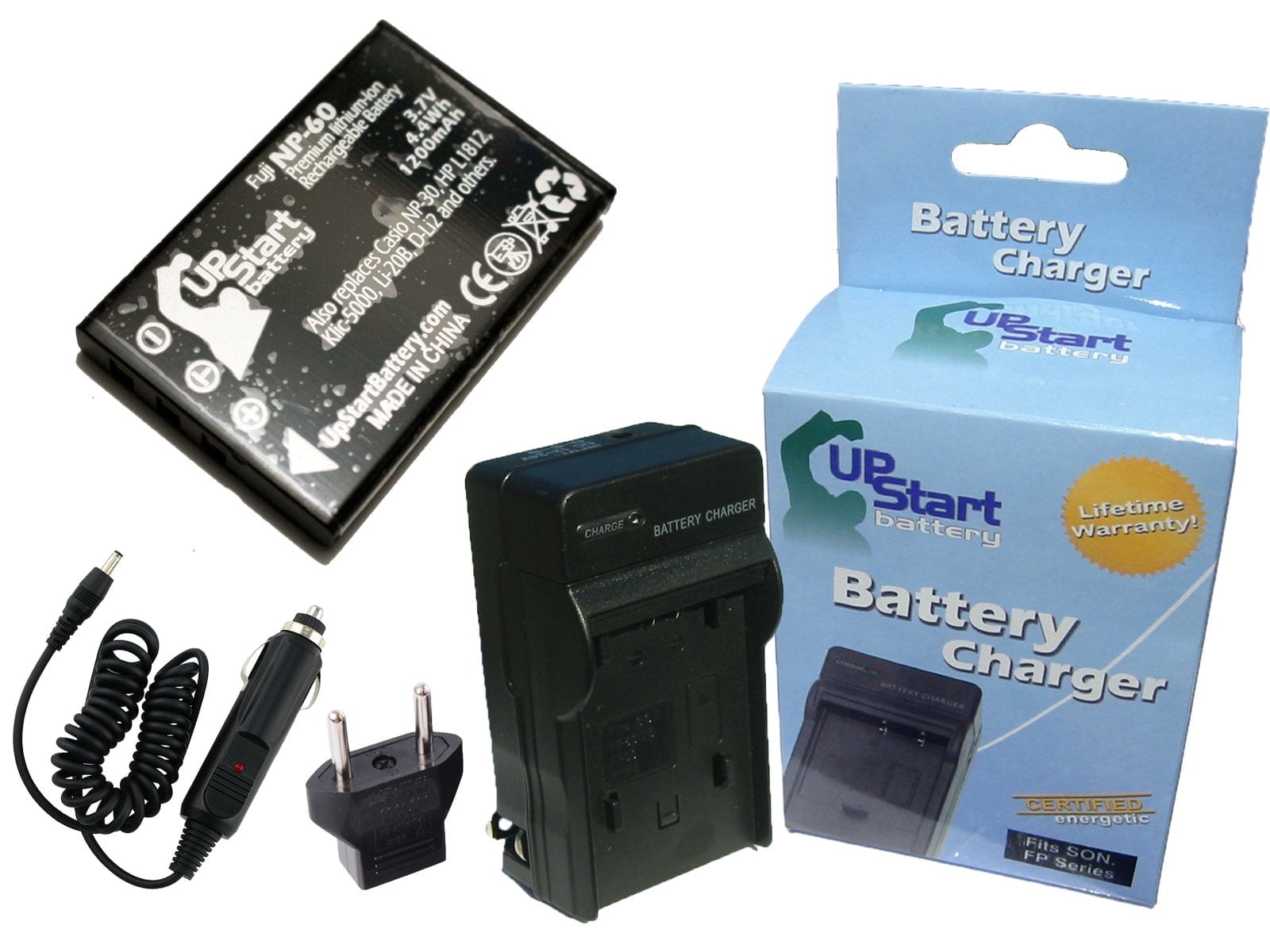 Kodak EasyShare DX7590 Battery and Charger with Car Plug and EU Adapter ...