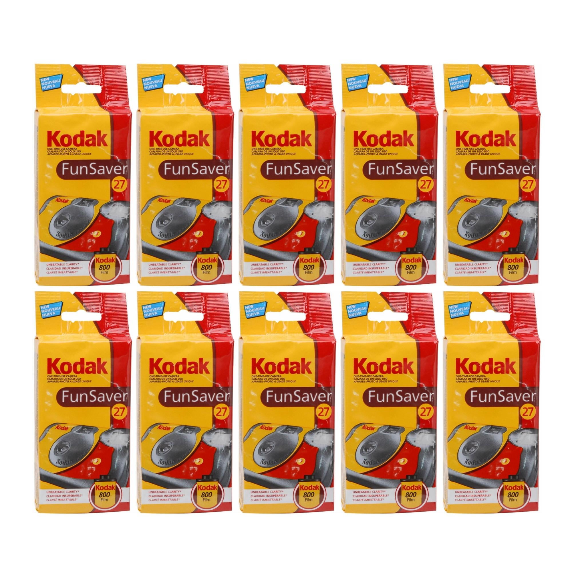Kodak Fun Saver Disposable Film Camera - 10 Pack, 800 Speed, 27 ...