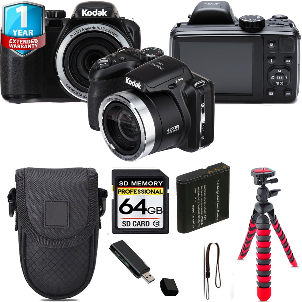 Kodak PIXPRO AZ421 Digital Camera (Black) + Tripod + 1 Yr Warranty ...