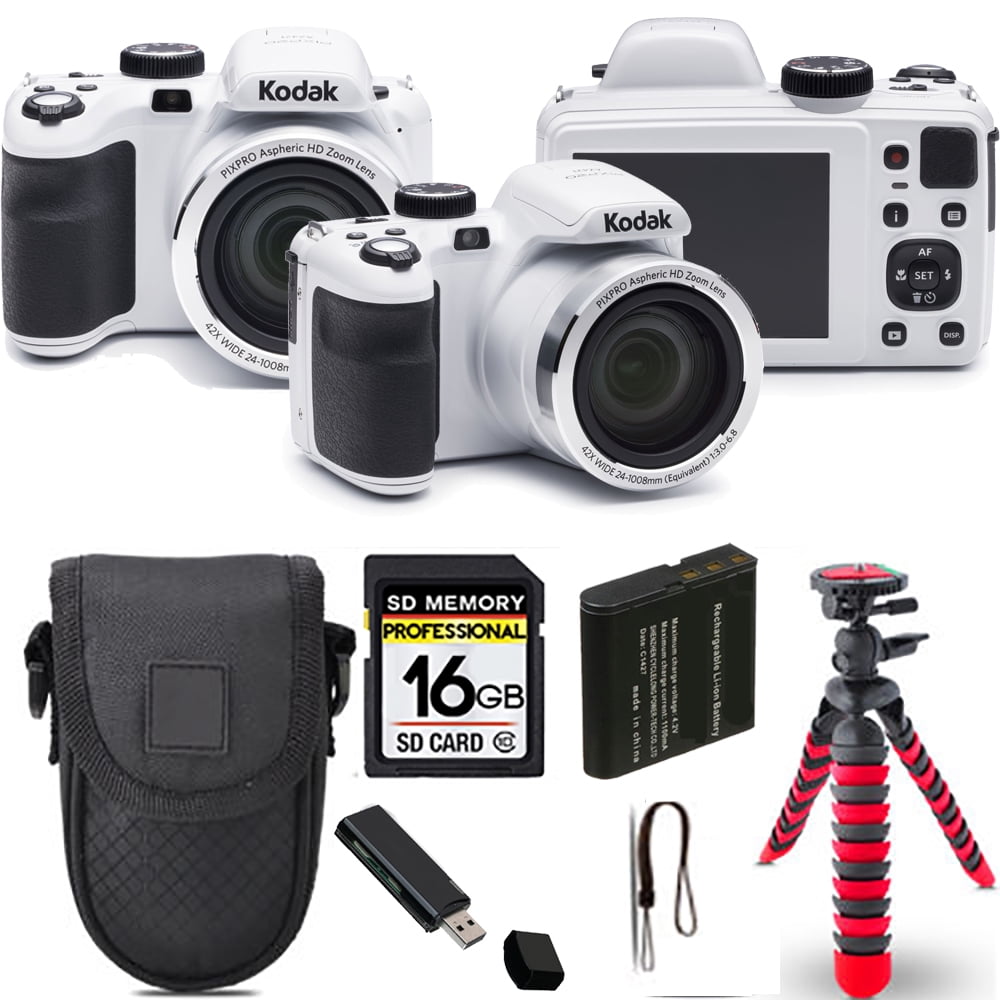 Kodak PIXPRO AZ421 Compact Digital Camera 16GB Kit - White, with Spider ...