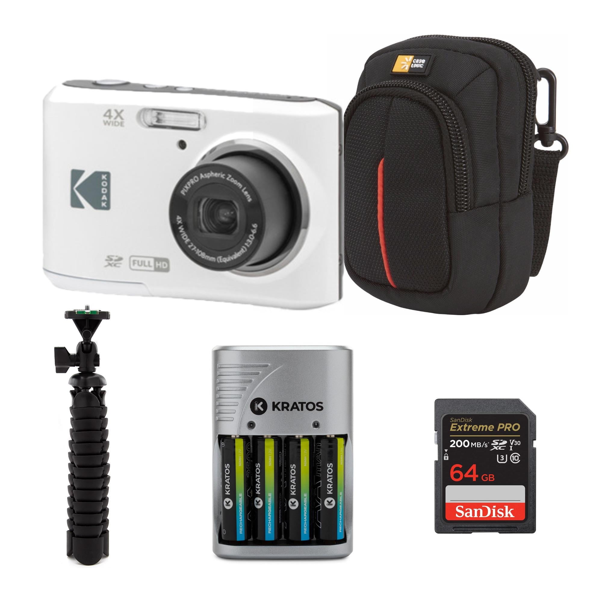 Kodak PIXPRO FZ45 Compact Point Shoot Digital Camera (White) with 1080p ...