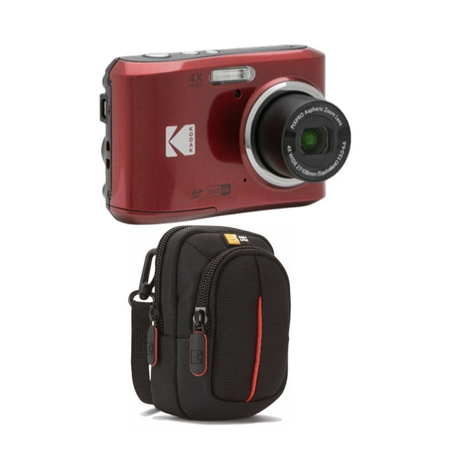 Kodak PIXPRO FZ45 Friendly Zoom Digital Camera (Red) with Camera Case - Walmart.com