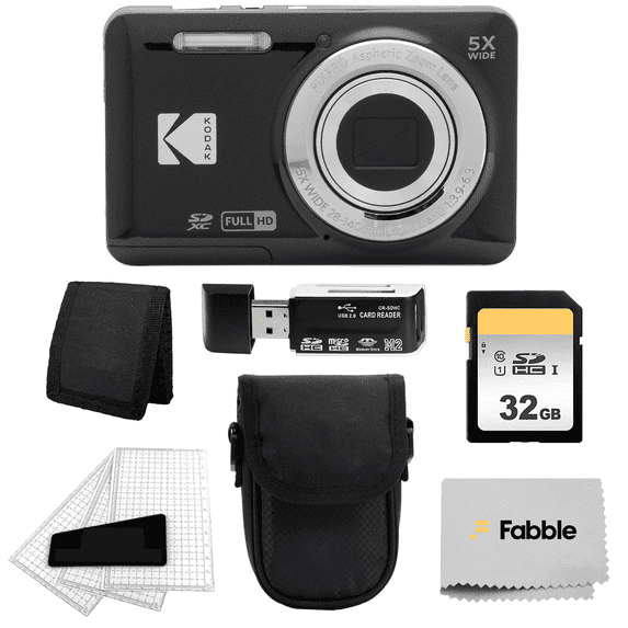 Kodak, Digital Camera, FZ55, Black + Accessories Bundle - Walmart.com