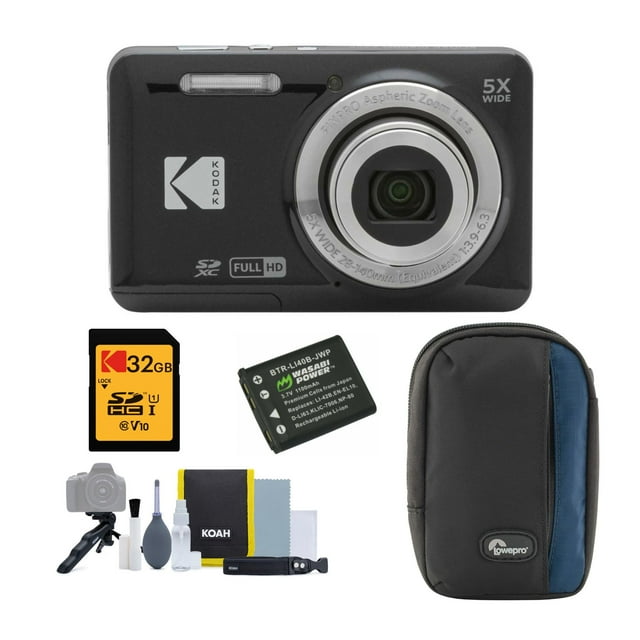 Kodak PIXPRO FZ55 Point Shoot Digital Camera (Black) with Accessory Kit ...