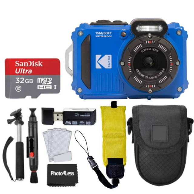 Kodak PIXPRO WPZ2 Digital Camera (Blue) + Accessories - Walmart.com