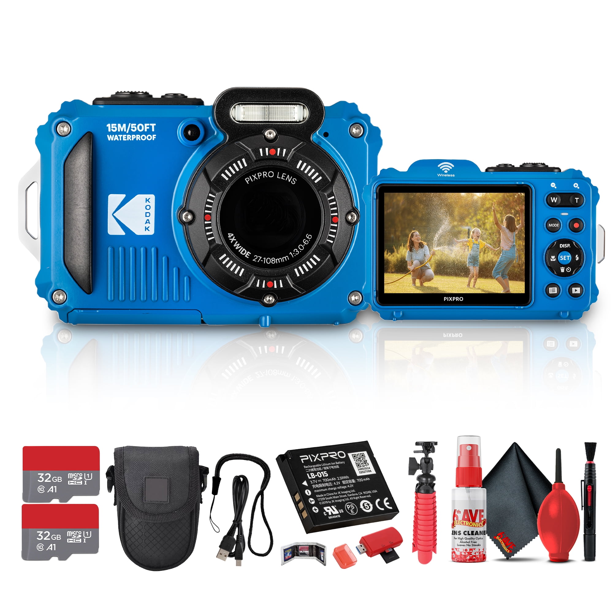 Kodak PIXPRO WPZ2 Digital Camera (Blue) | Waterproof, Shockproof ...