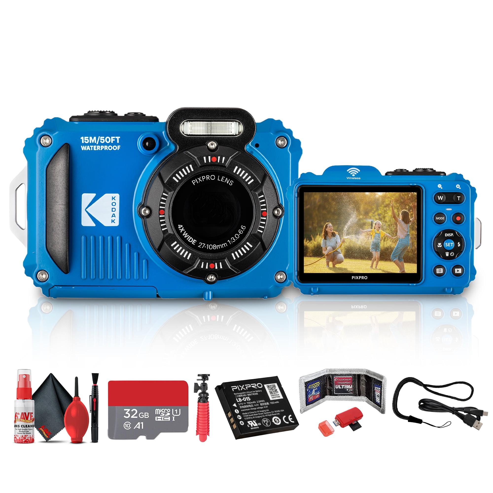 Kodak PIXPRO WPZ2 Digital Camera (Blue) | Waterproof, Shockproof ...
