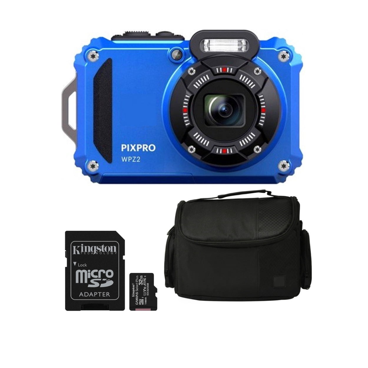 Kodak WPZ2 16MP Waterproof Camera, WiFi Share, Video Shoot, Blue with ...