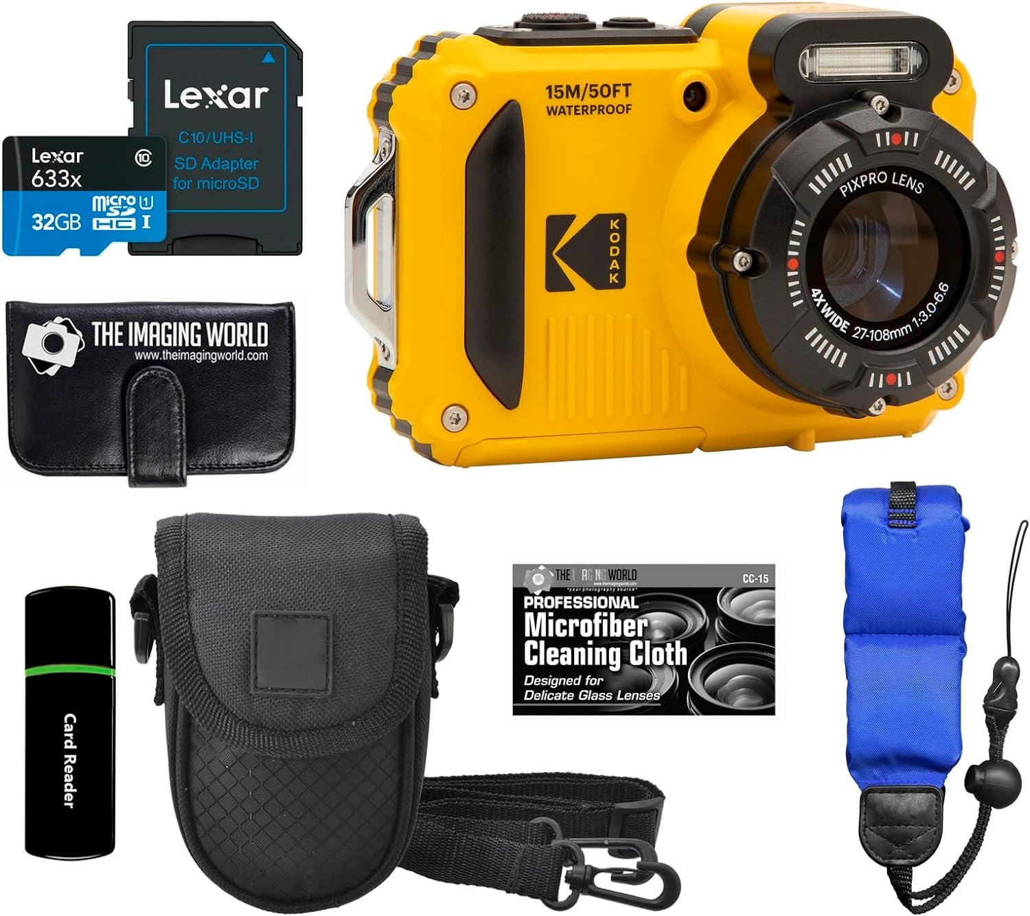 Kodak PIXPRO WPZ2 Rugged Waterproof Shockproof Dustproof WiFi Digital Camera 16MP 4X Optical ...