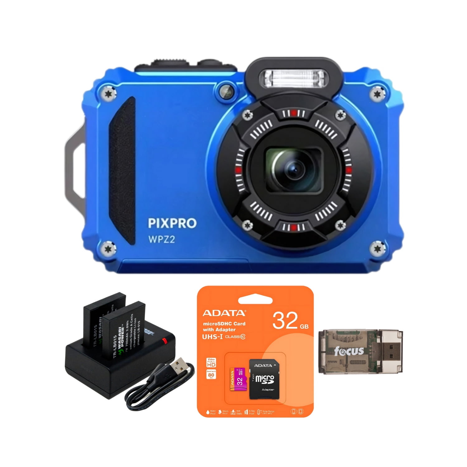 Kodak PIXPRO WPZ2 Waterproof 16MP Digital Camera with 4x Zoom (Blue ...