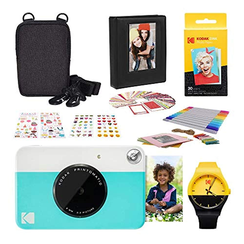 Kodak PRINTOMATIC Digital Instant Print Camera (Blue) with Photo Paper ...
