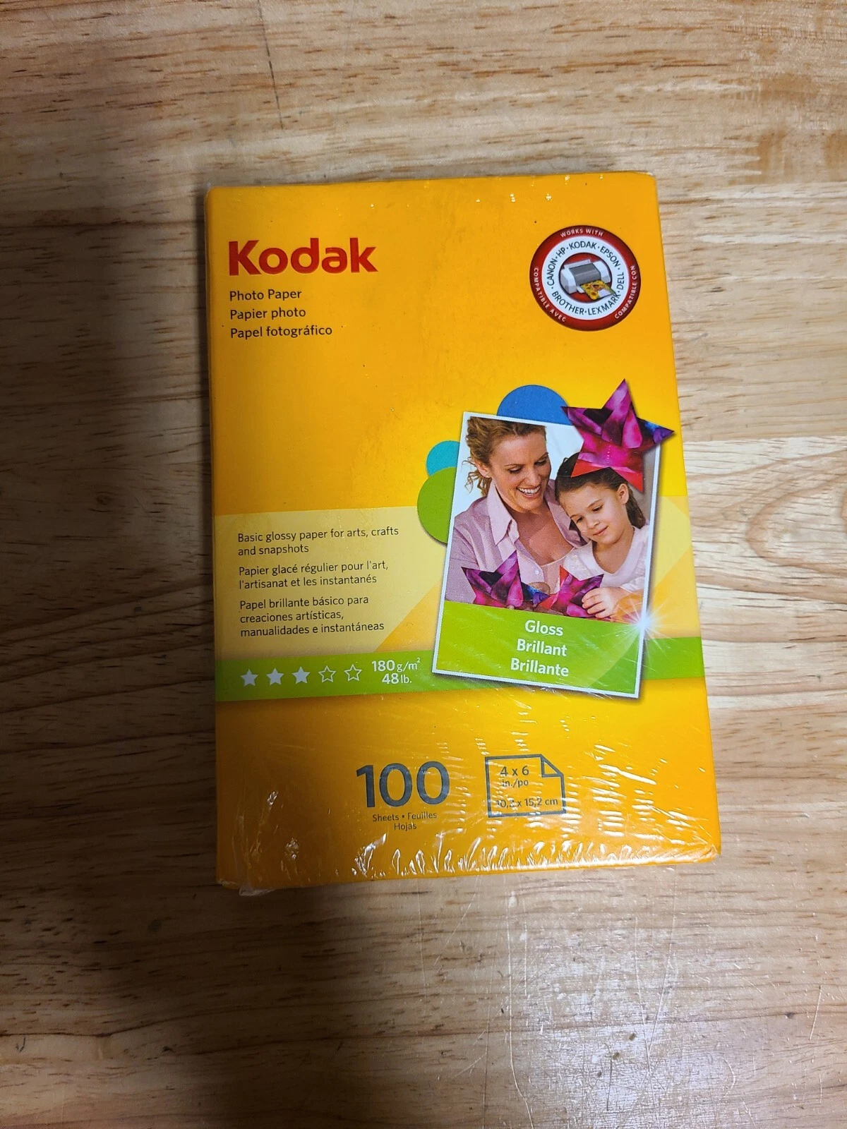 Kodak Photo Paper Gloss 100 Sheets 4X6 Brand New Sealed - Walmart.com
