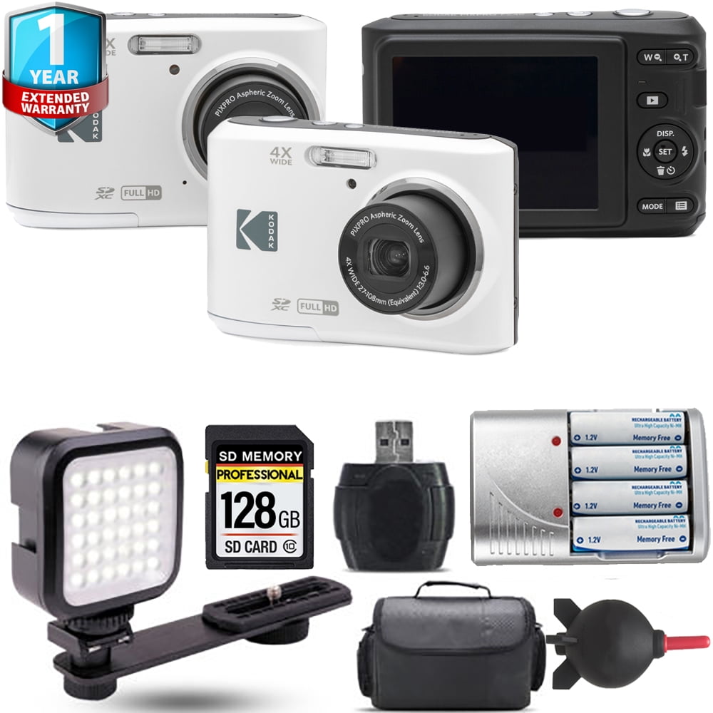 Kodak Pixpro FZ45 Camera (White) + Extra Battery + 1 Yr Warranty ...