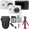 Kodak Pixpro FZ45 Camera (White) + Spider Tripod + Case - 32GB Kit ...