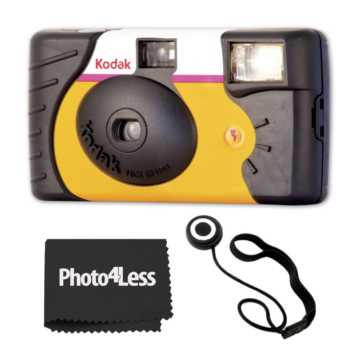 Kodak Power Flash 35mm Single Use Camera 27 Exposures + Lens Cap Holder ...