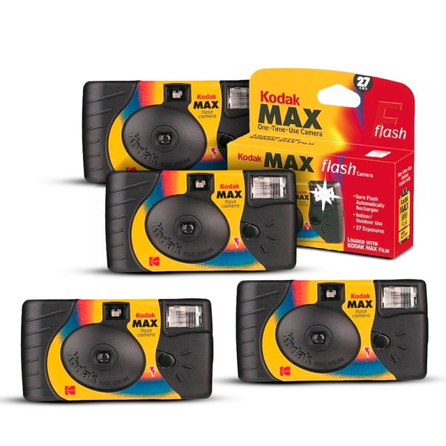Kodak Power Flash 35mm Single Use Camera (4-Pack) (4 Items) - Walmart ...