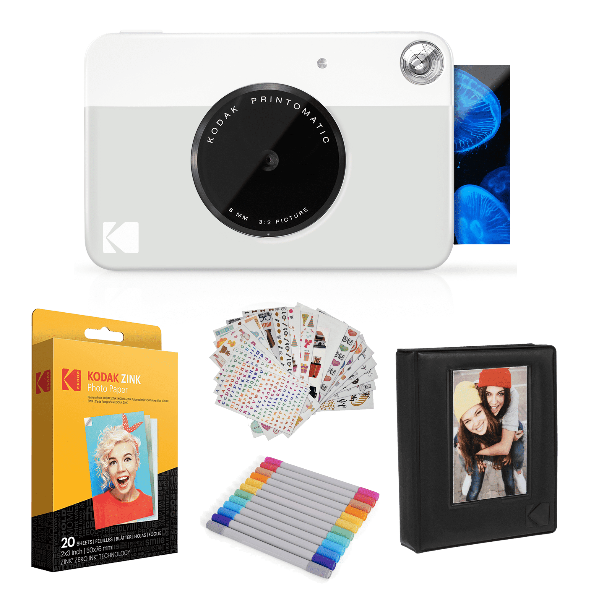 Kodak Printomatic Mini Digital Point Shoot Camera (Gray) Bundle ...