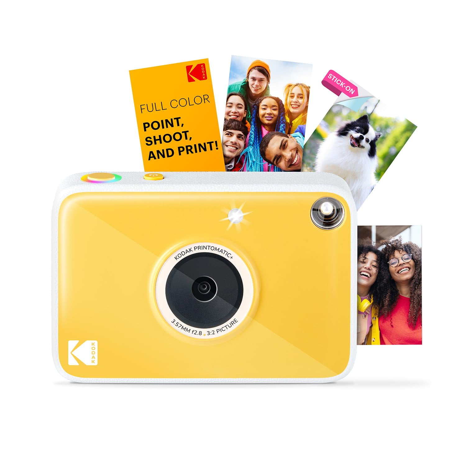 Kodak Printomatic+ Instant Print Digital Camera (Yellow) 10MP Portable ...