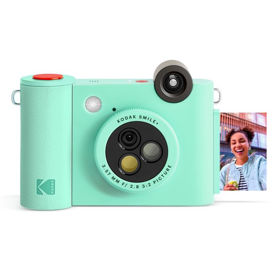 Kodak Smile+ Instantly Develop Point-Shoot Flash, Wireless 2x3 Digital ...