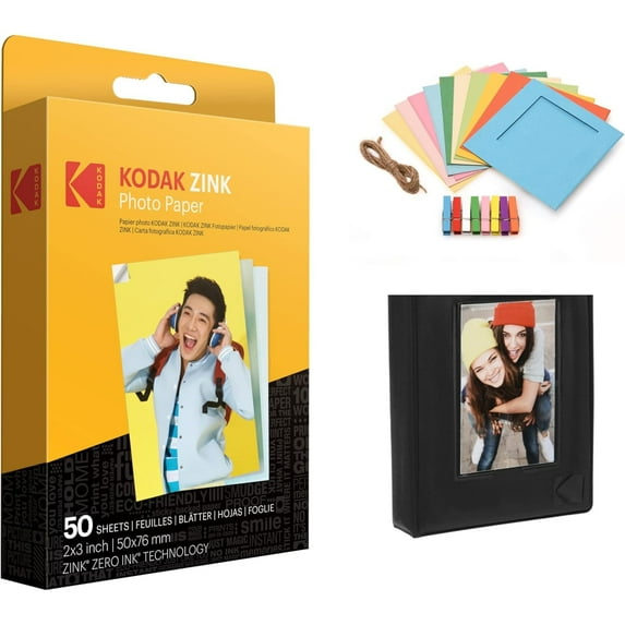 "KODAK Instant Picture Printer Film Zink Photo Paper 2x3"" (50 Pack ...