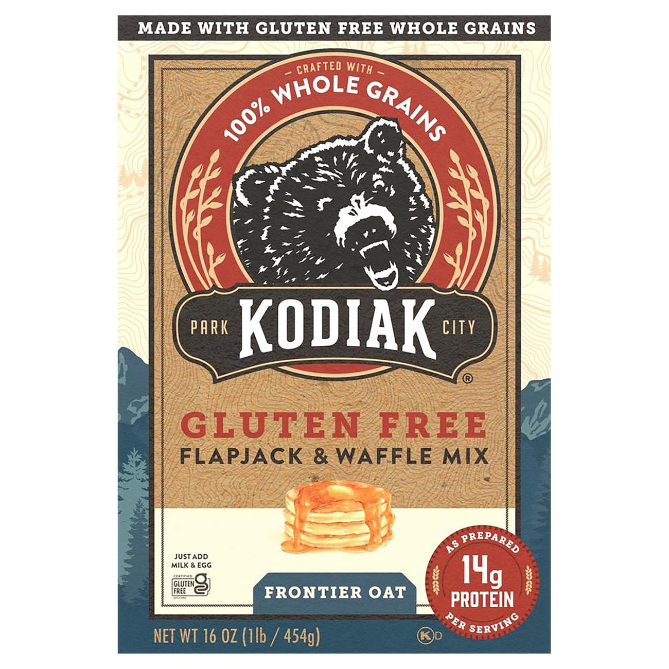 Kodiak 14g Protein Gluten Free Flapjack & Waffle Mix - Frontier Oat ...