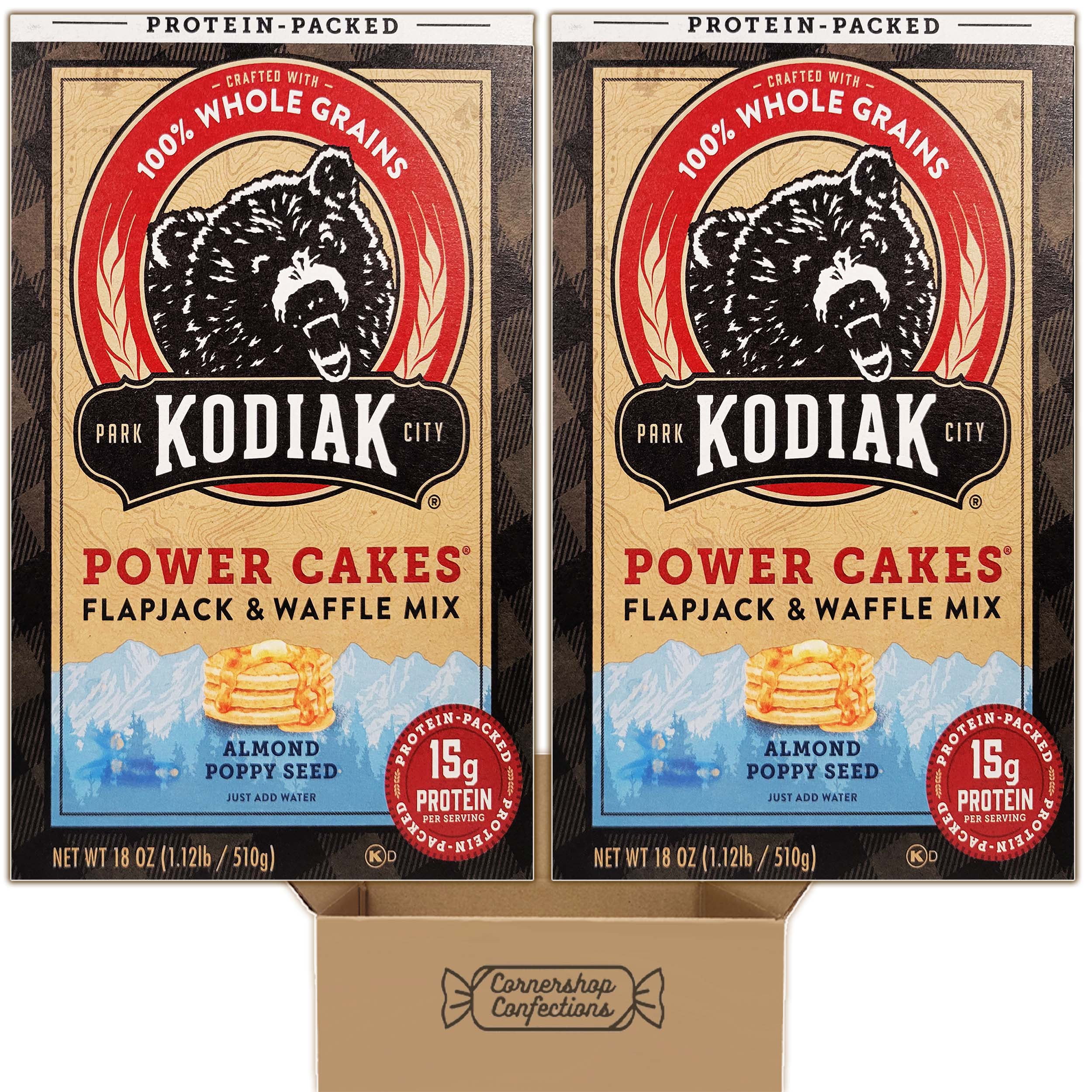 Kodiak Cakes Almond Poppy Seed Flavored Power Cakes Bundle - High ...