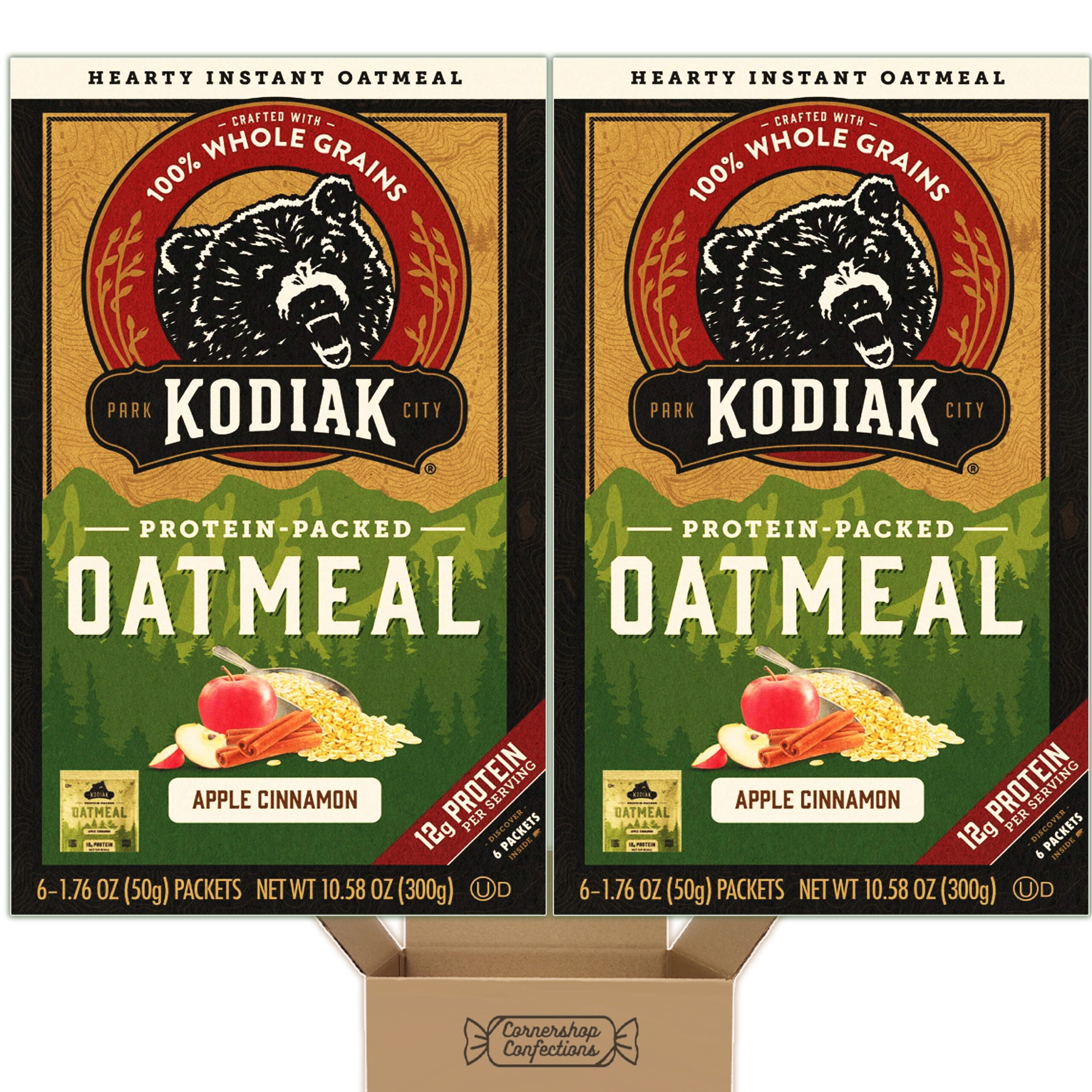 Kodiak Cakes Apple Cinnamon Oatmeal - Mix-and-Match Packs - 2 Boxes ...