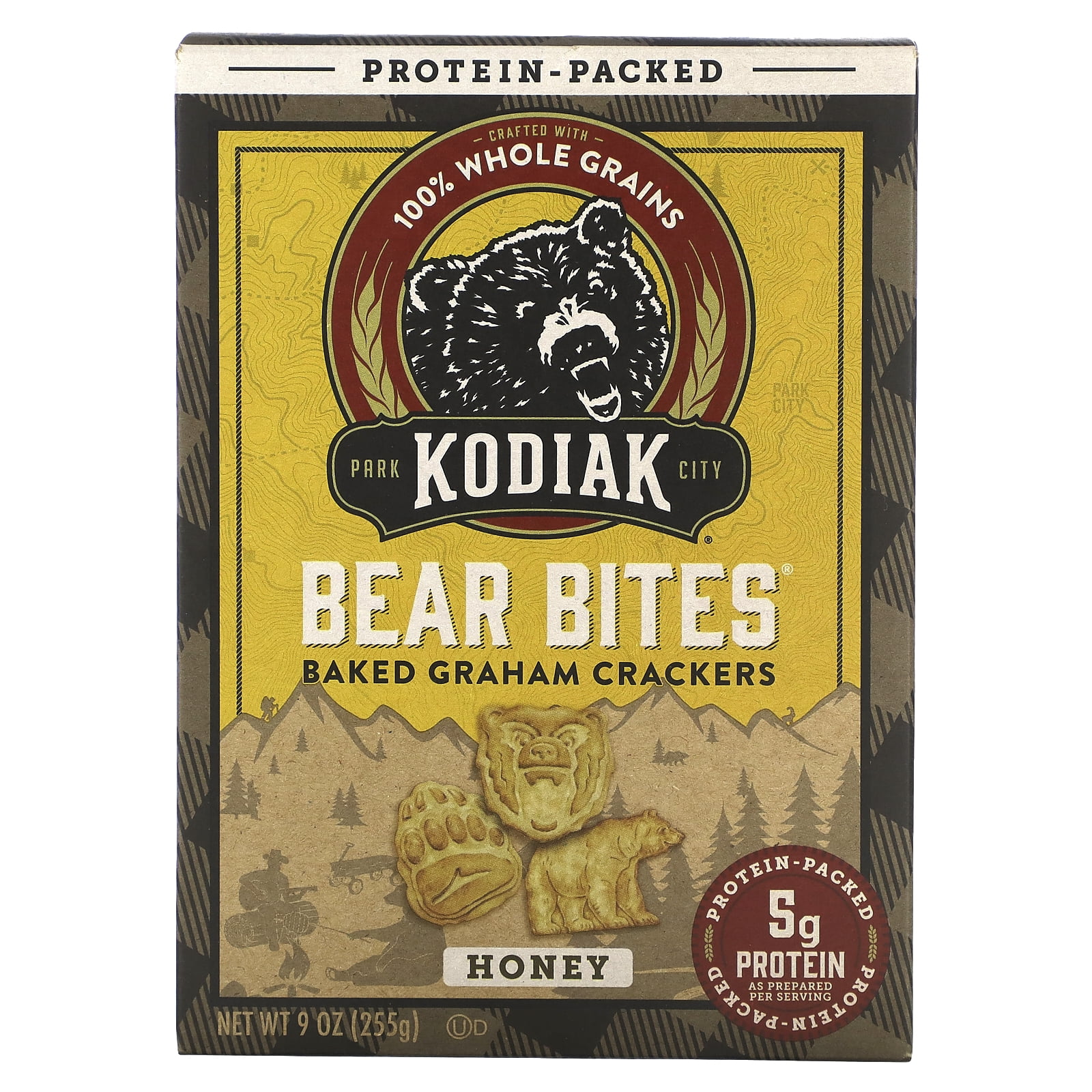 Kodiak Cakes, Bear Bites, Baked Graham Crackers, Honey, 9 oz (255 g ...