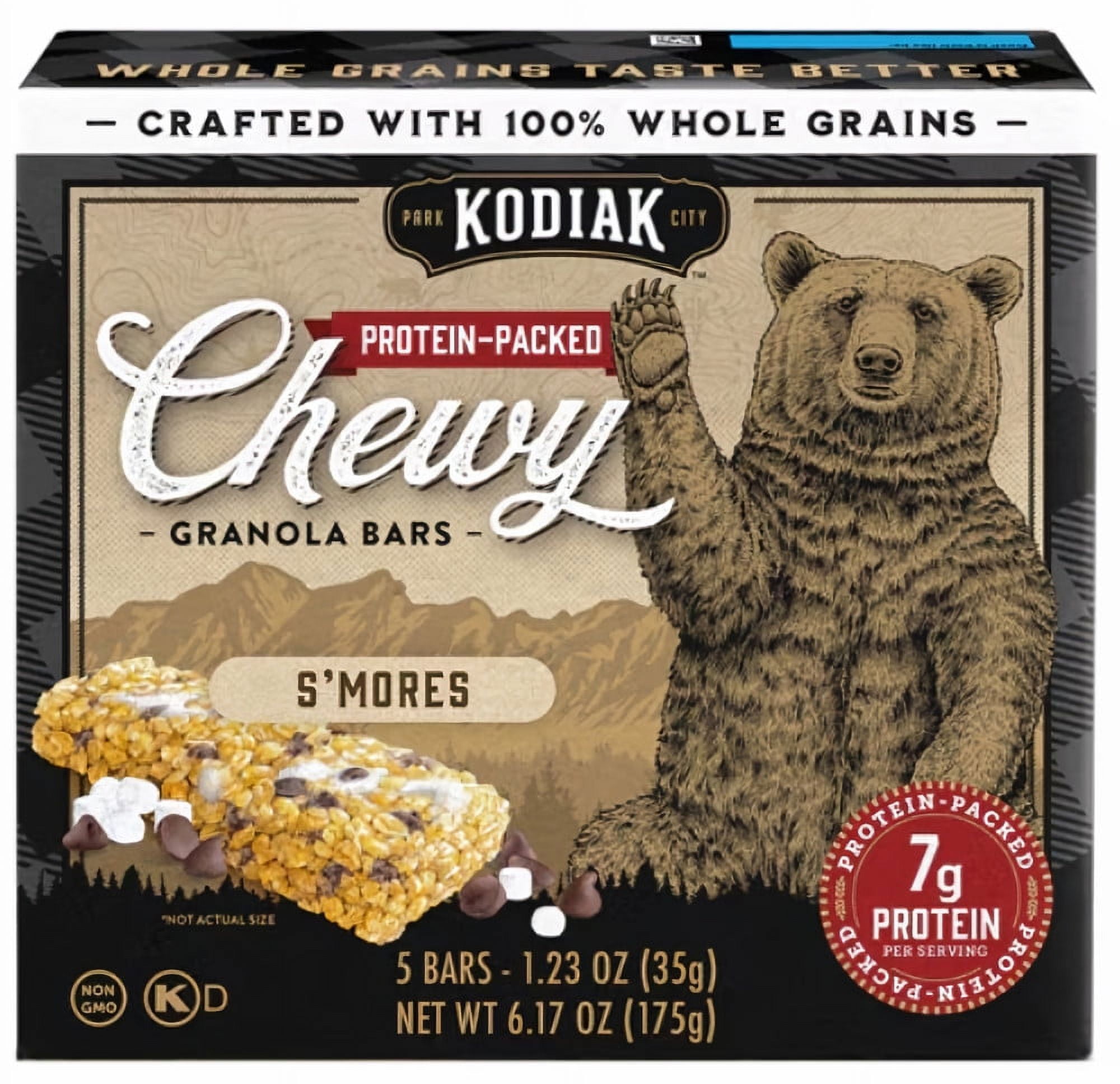 Kodiak Cakes Chewy Granola Bars S'mores Chewy Bars 6.17 oz (Pack of 12 ...