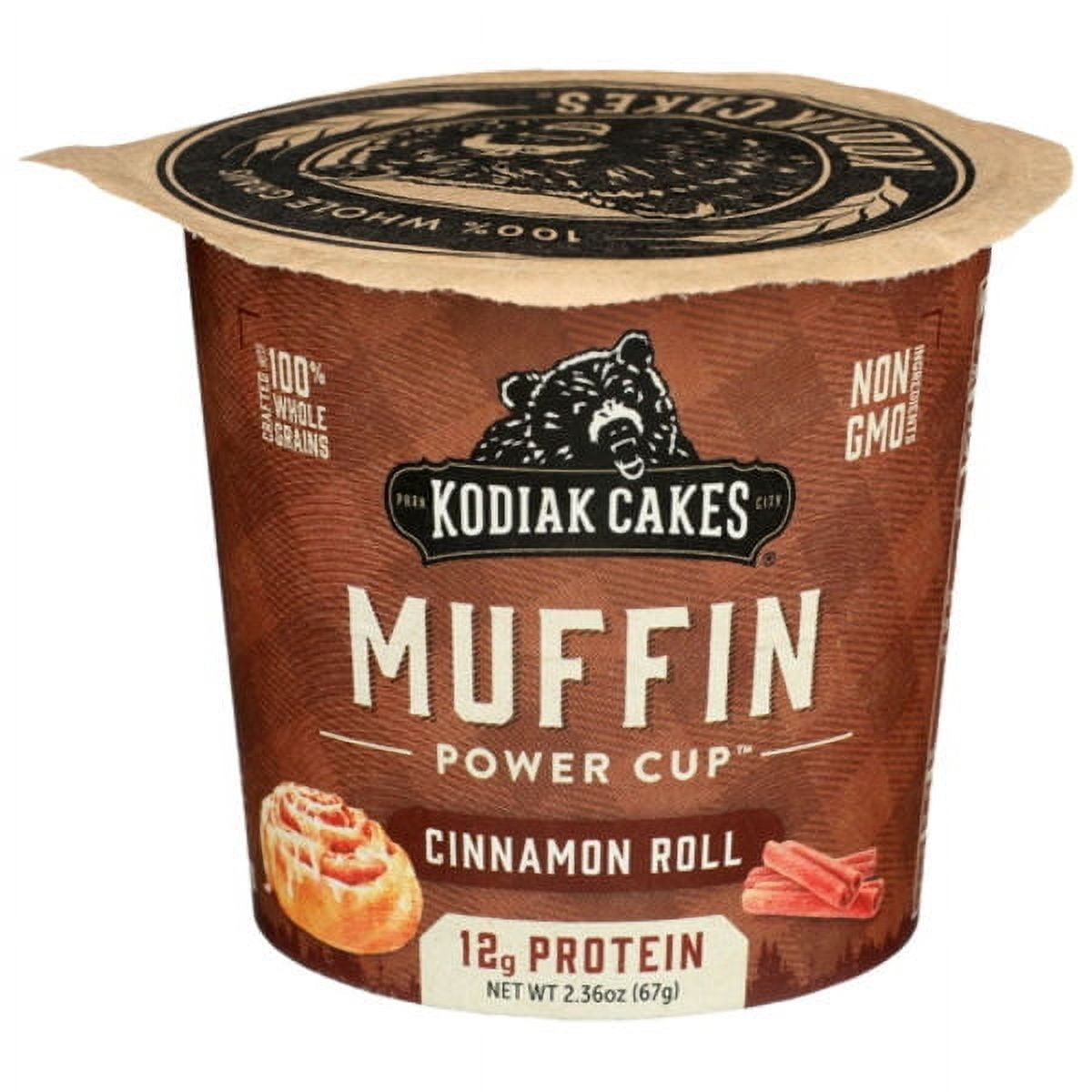 Kodiak Cakes Cinnamon Roll Muffin Power Cup 2.29 oz Package May Vary ...