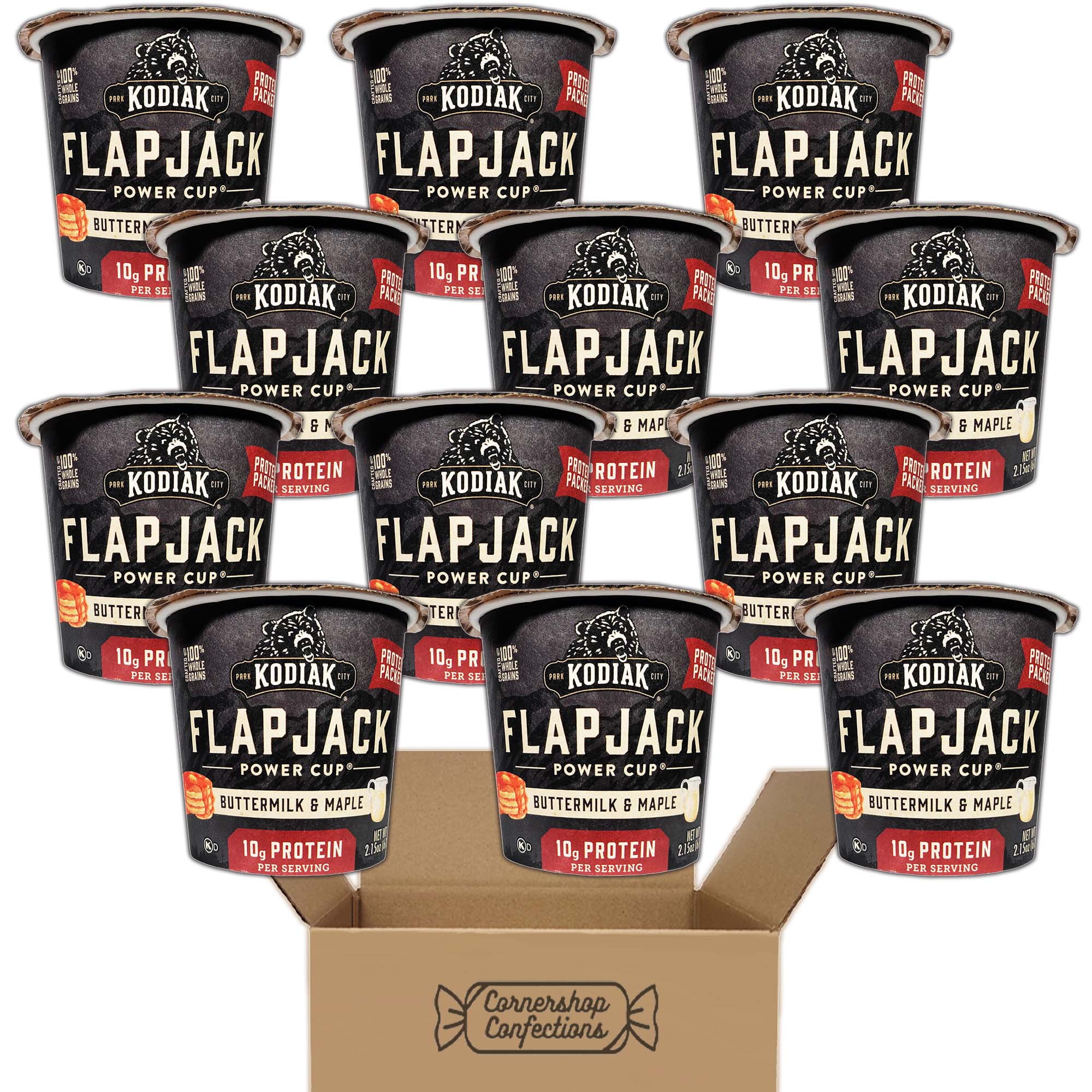Kodiak Cakes Cups Bundle - Buttermilk & Maple Flapjack Power Cups - 12 ...