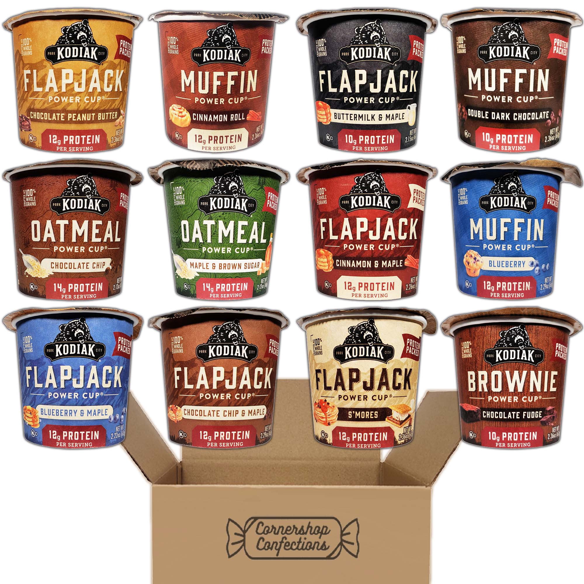 Kodiak Cakes Cups Variety Pack - 12 Cups Variety - Blueberry Flapjack ...