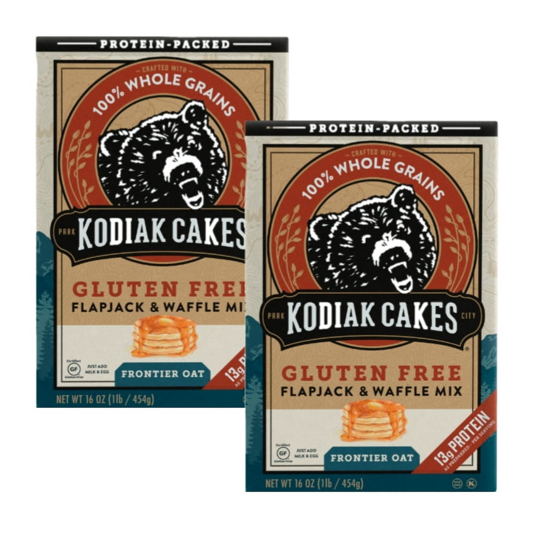 Kodiak Cakes Gluten Free Frontier Oat Flapjack & Waffle Mix, 16 oz (2 ...