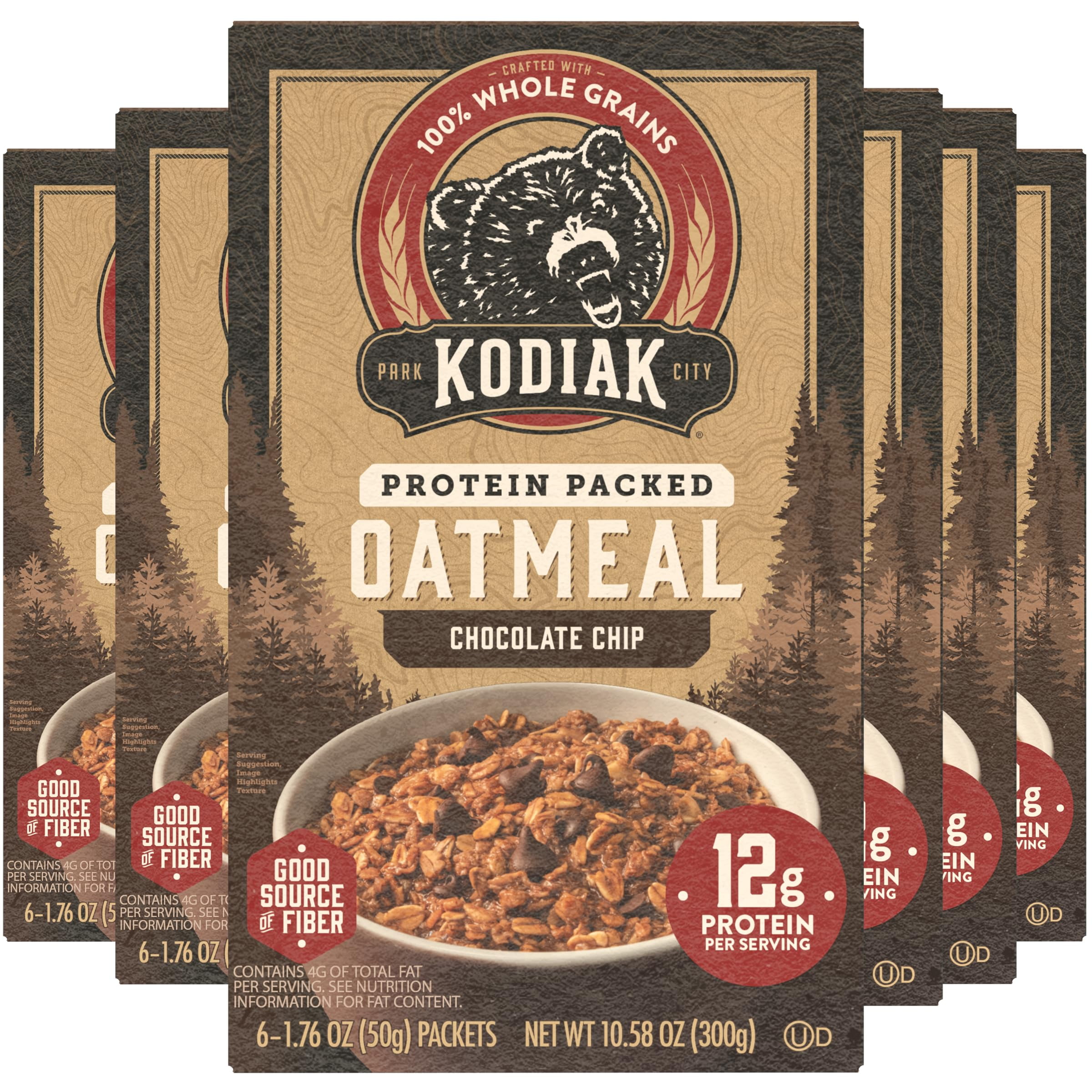 Kodiak Cakes Instant Oatmeal Packets - High MDH1Protein - 100% Whole ...